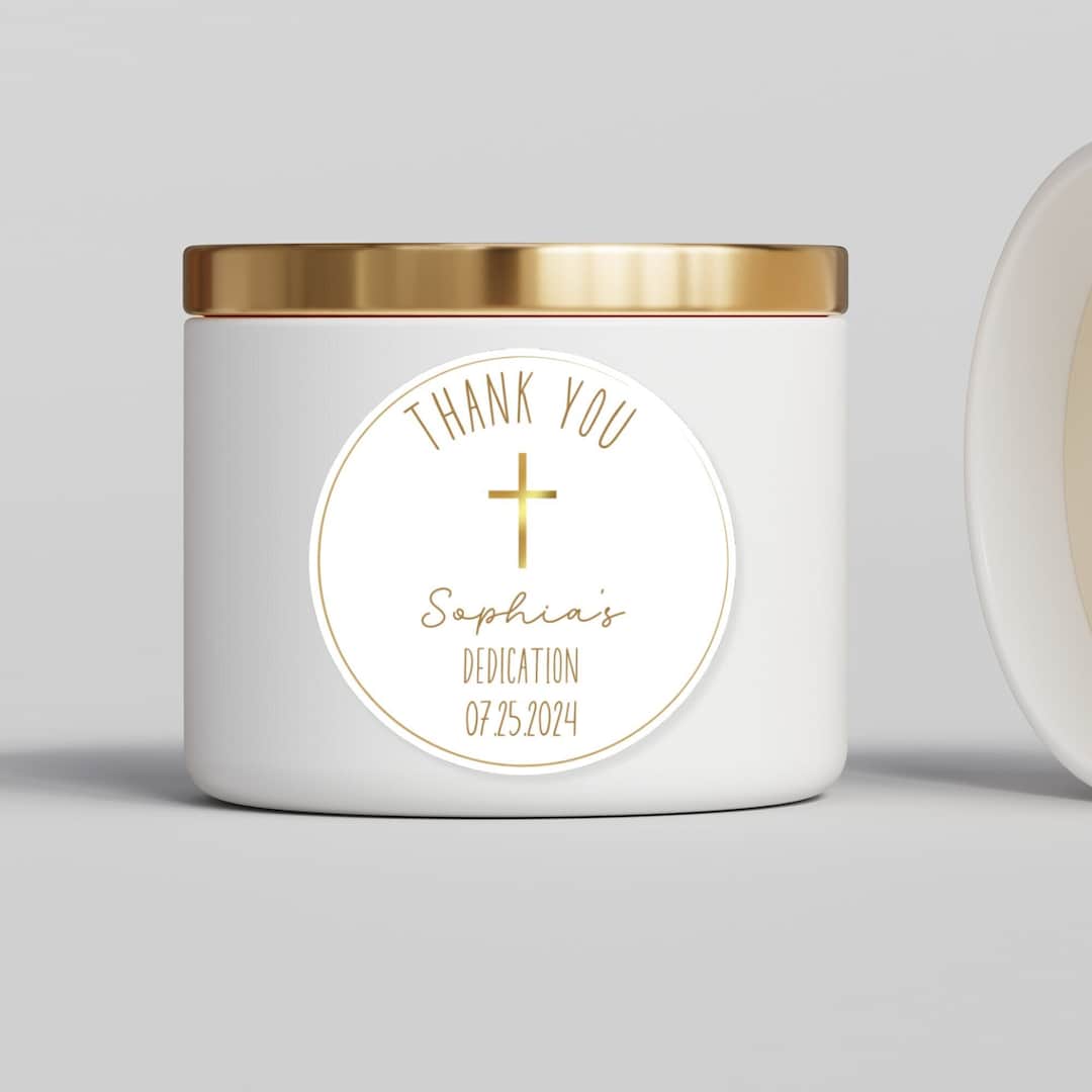 Thank You Sticker Dedication Sticker Custom Baby Dedication ...