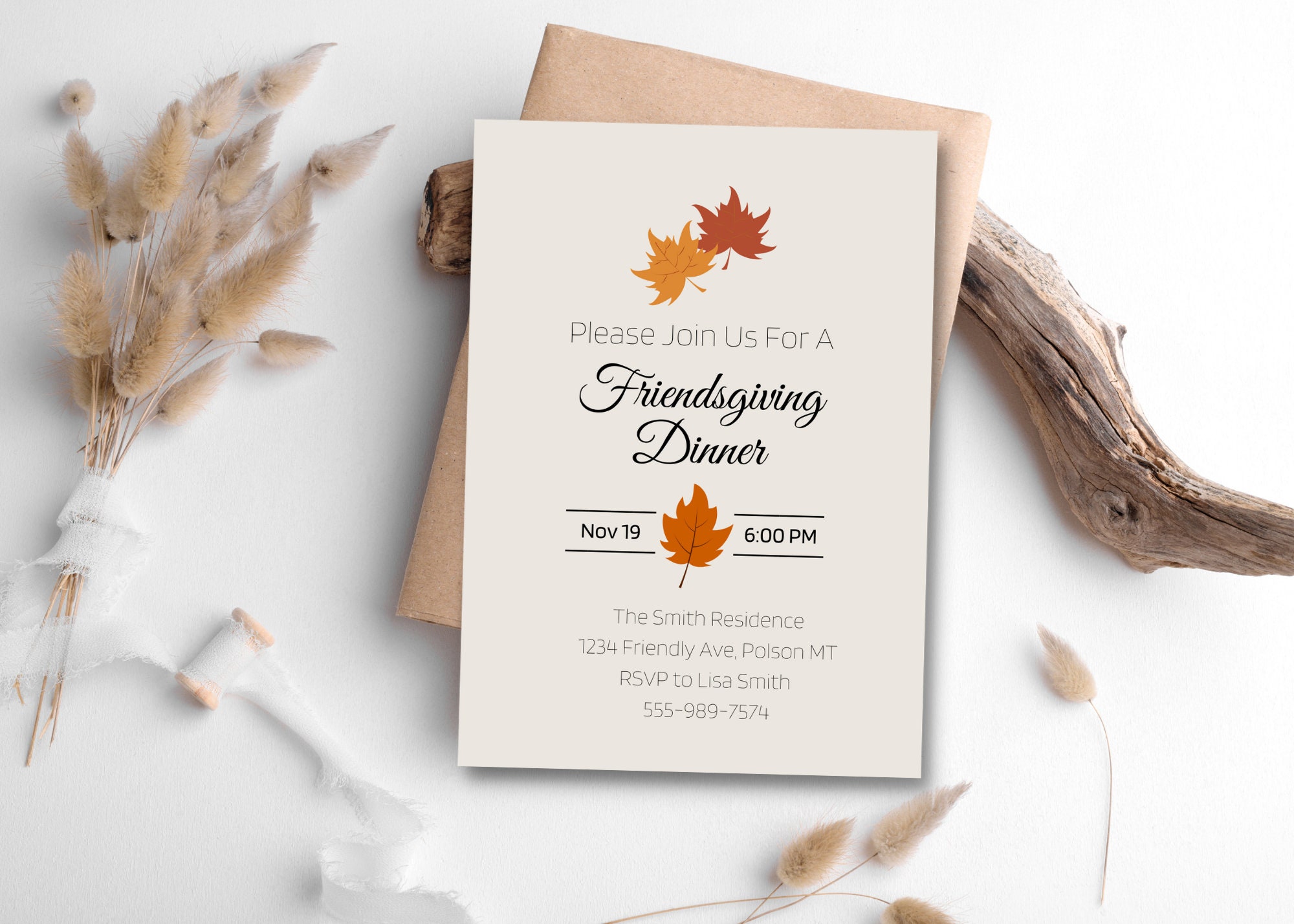 Friendsgiving Invitation Friendsgiving Printable Thanksgiving ...