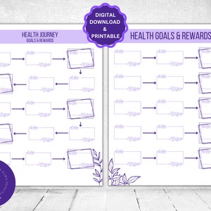 Printable Digital Weight Loss Tracker Bundle, Health Fitness Exercise ...