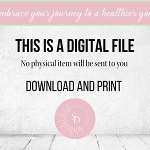 Printable Digital Weight Loss Tracker Bundle, Health Fitness Exercise ...