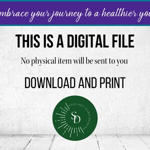 Printable Digital Weight Loss Tracker Bundle, Health Fitness Exercise ...