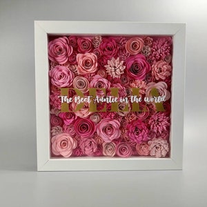 Flower Shadow Box for Auntie's Birthday Ideal Birthday - Etsy