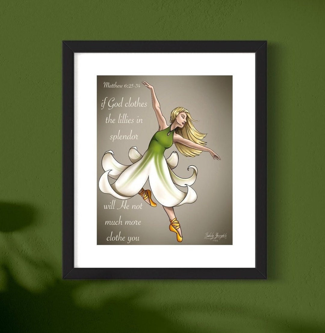 Clothed in Splendor, DIGITAL DOWNLOAD, Instant Print, Matthew 6:25-34 ...