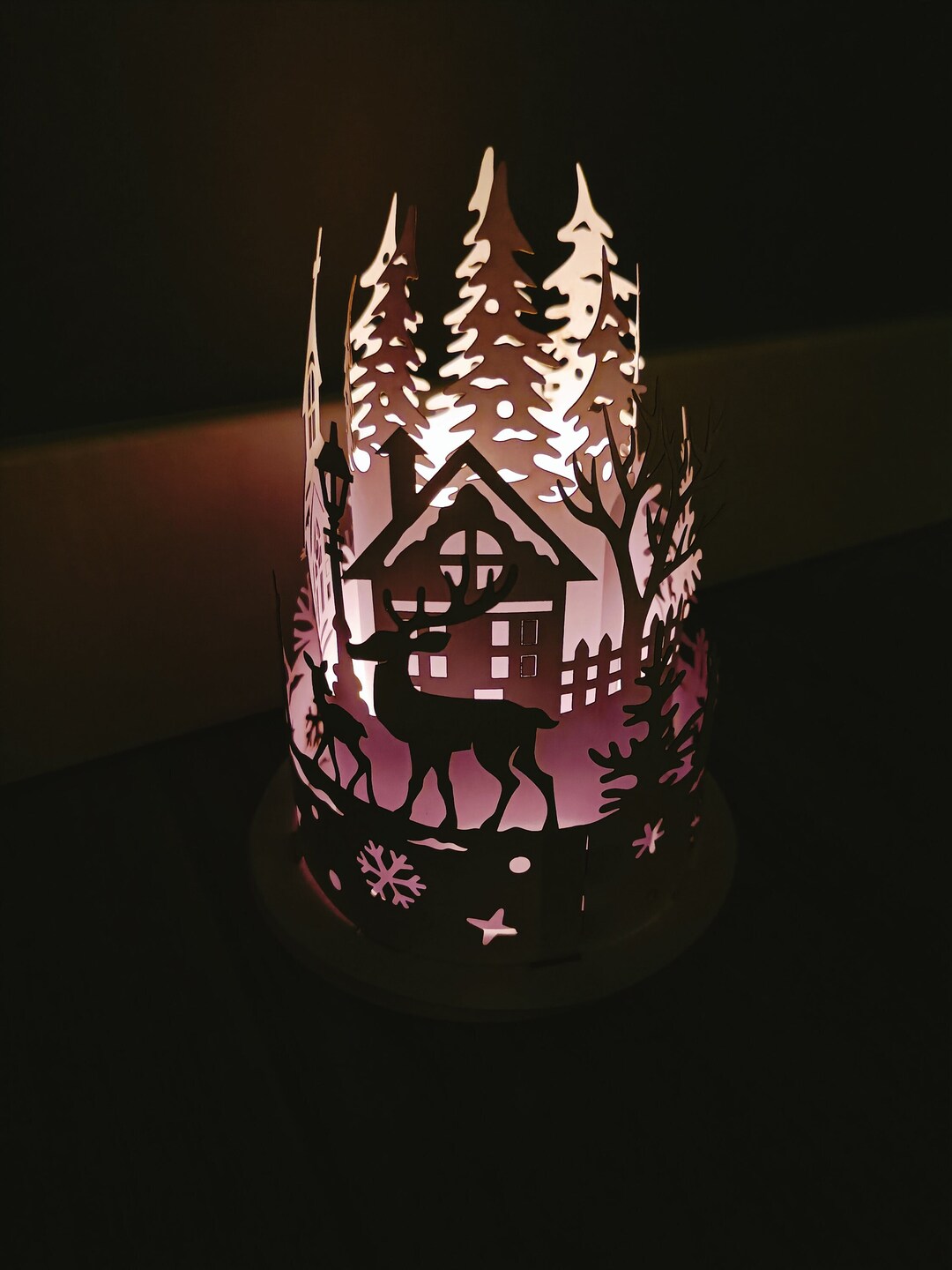 Christmas / Winter Lantern Table Decoration Ecological - Etsy