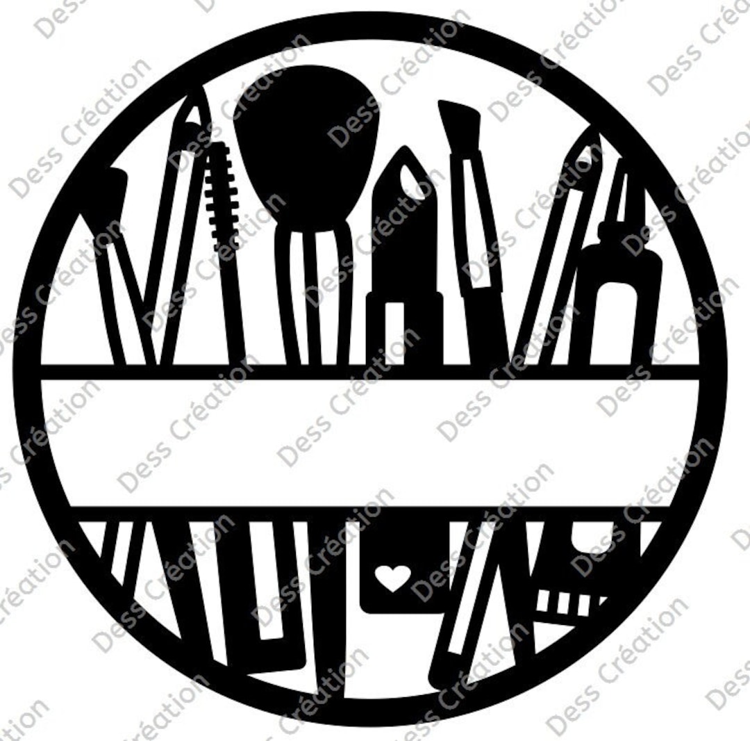 Wooden Cake Topper Cosmetic Theme Makeup Beautician Personalized Cake ...
