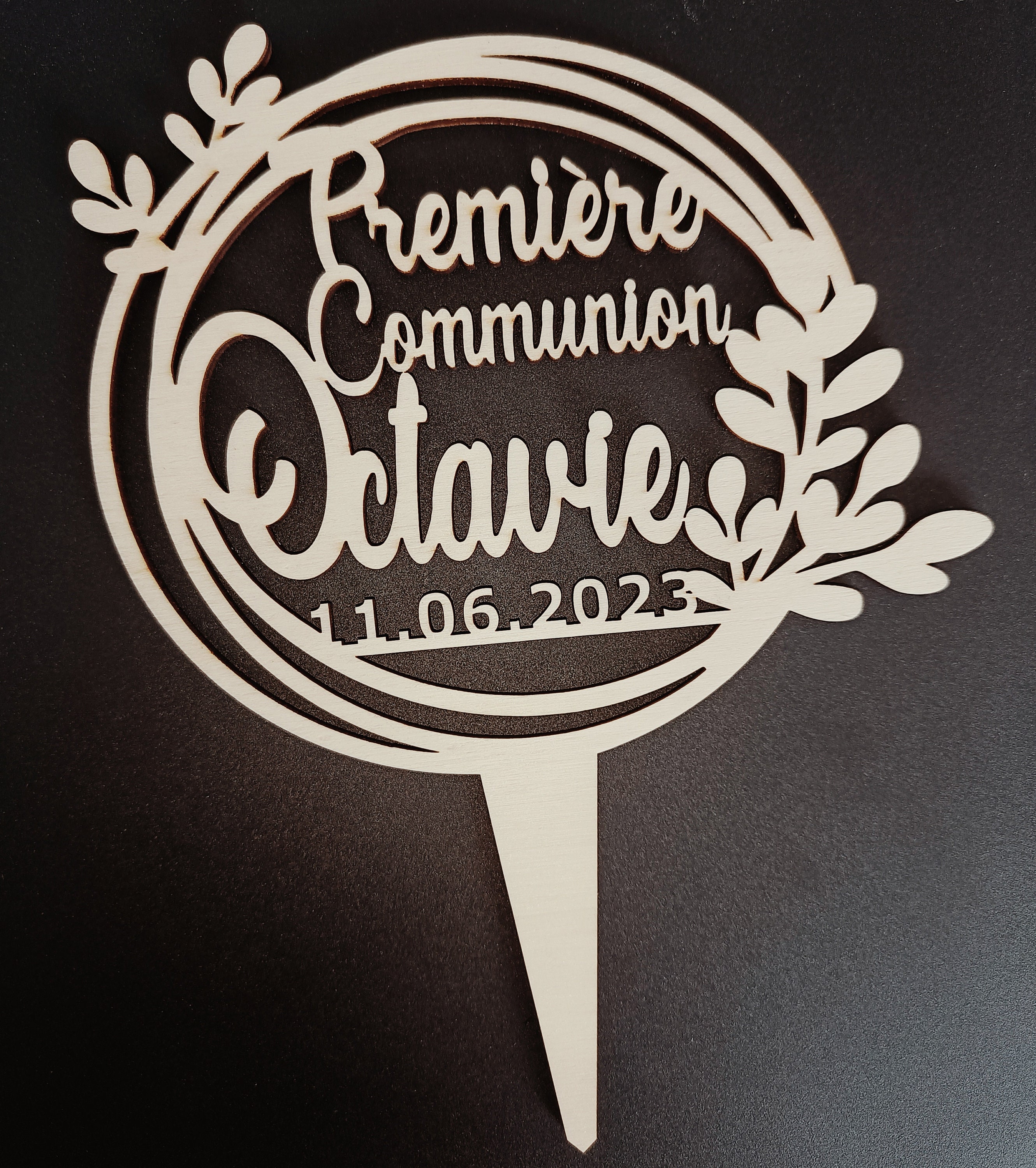 Wooden Cake Topper Communion Theme Profession of Faith - Etsy