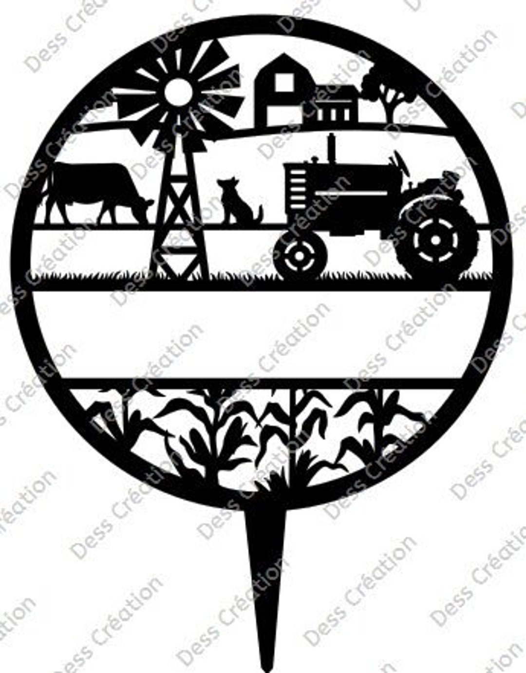 Wooden Cake Topper Themed on the Agricultural Farm Model N2 ...