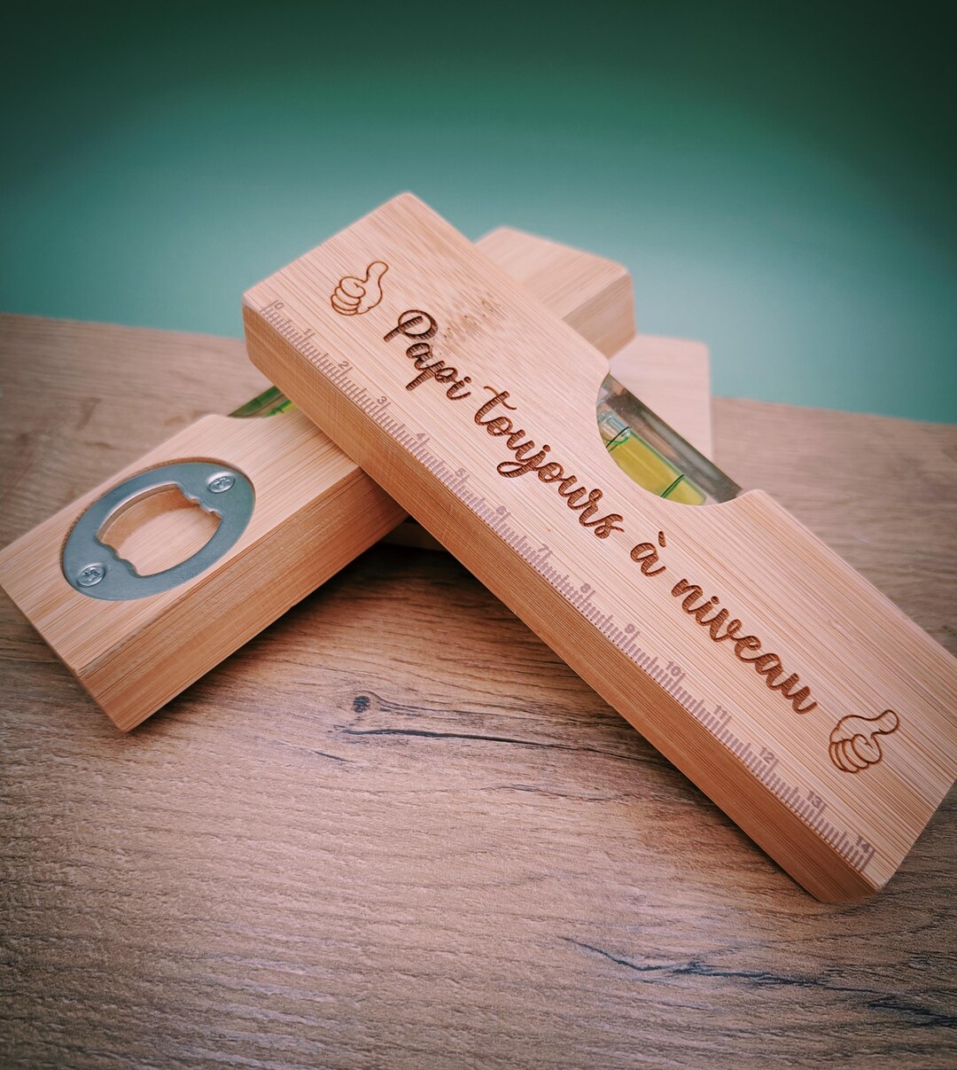 Wooden Spirit Level With Bottle Opener and Personalized Engraving ...