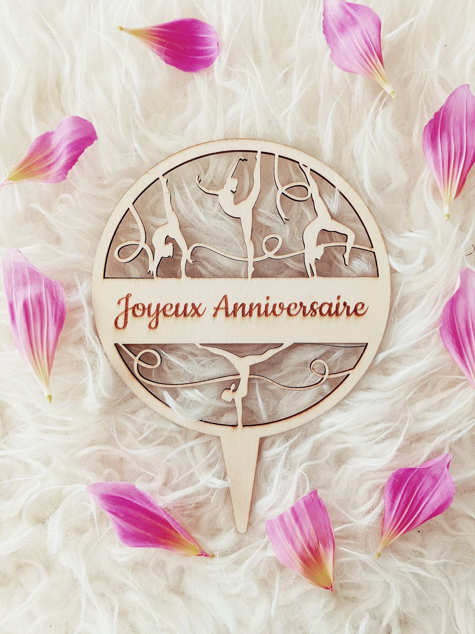 Wooden Cake Topper Theme Dance Gymnastics - Personalized Cake - Etsy