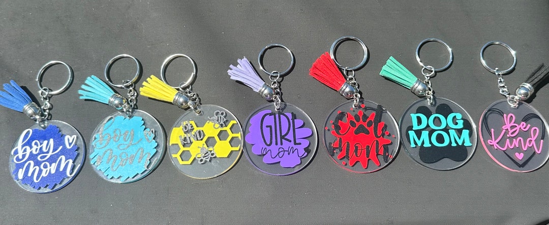 Round Acrylic Keychain - Etsy