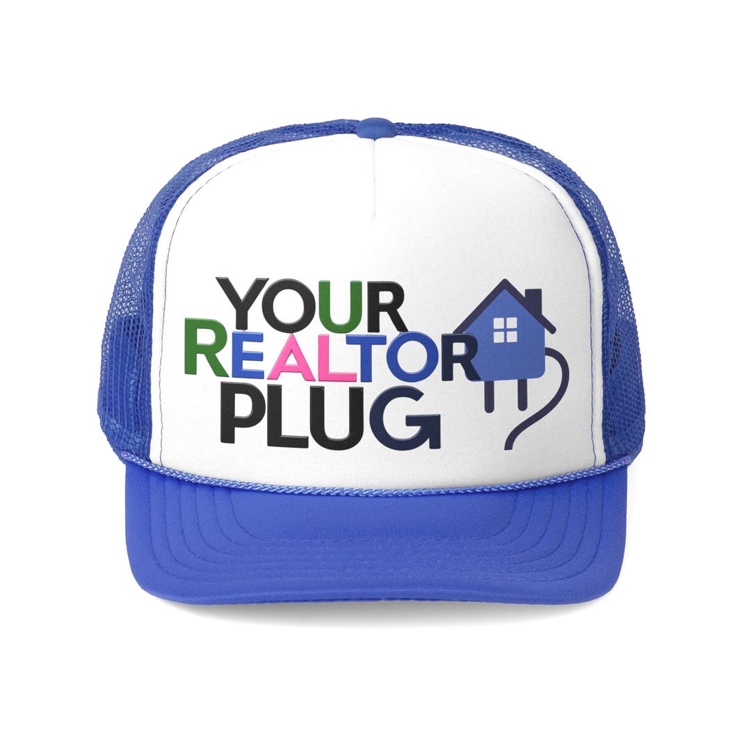 Your Realtor Plug Trucker Hat, Real Estate Agent Hat, Bold Realtor ...