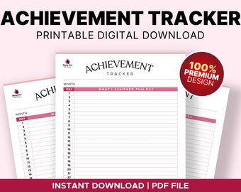 Achievement Tracker - Etsy