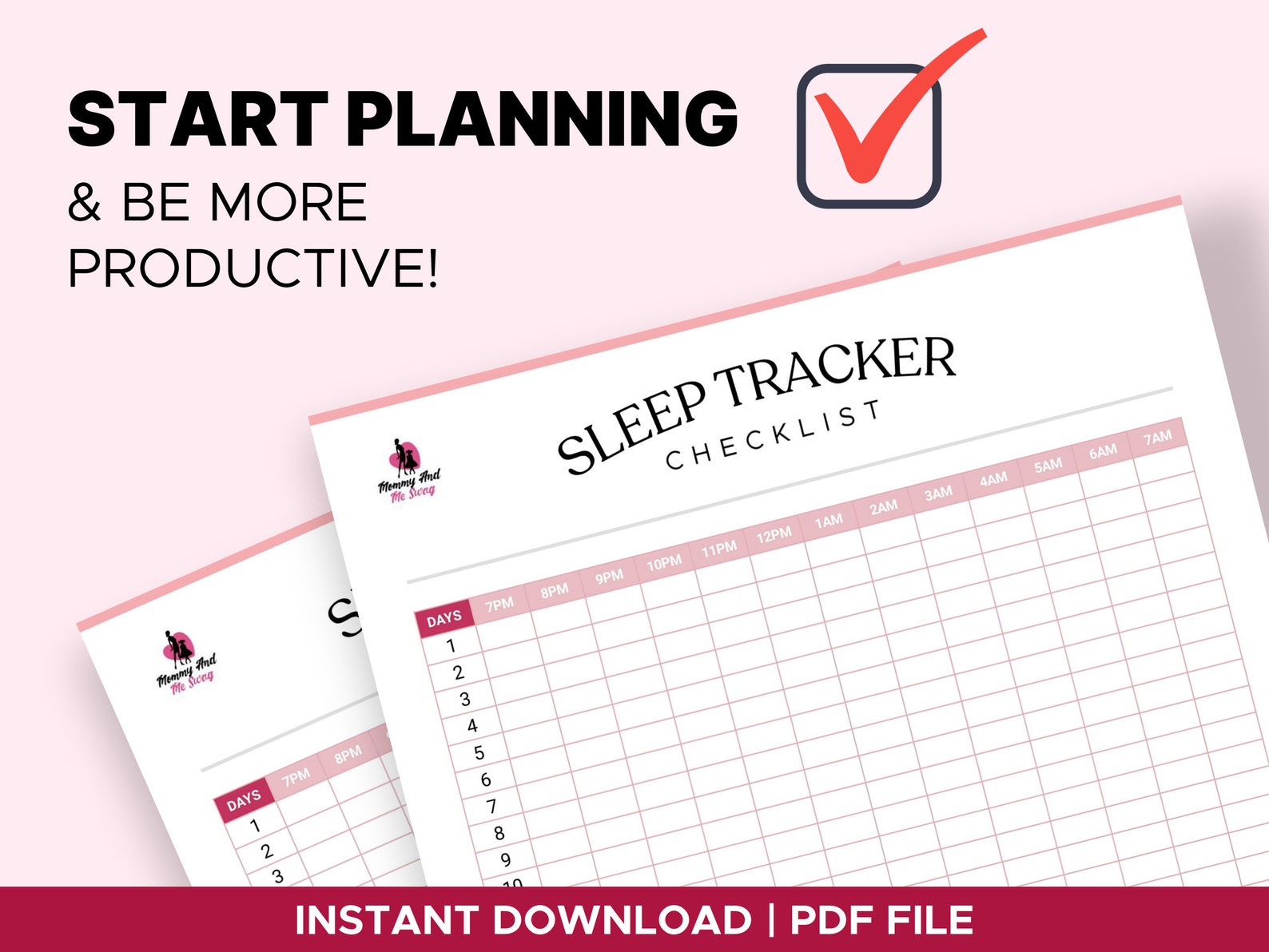 Sleep Tracker Printable, Sleep Log, Sleep Journal, Hours of Sleep Chart ...