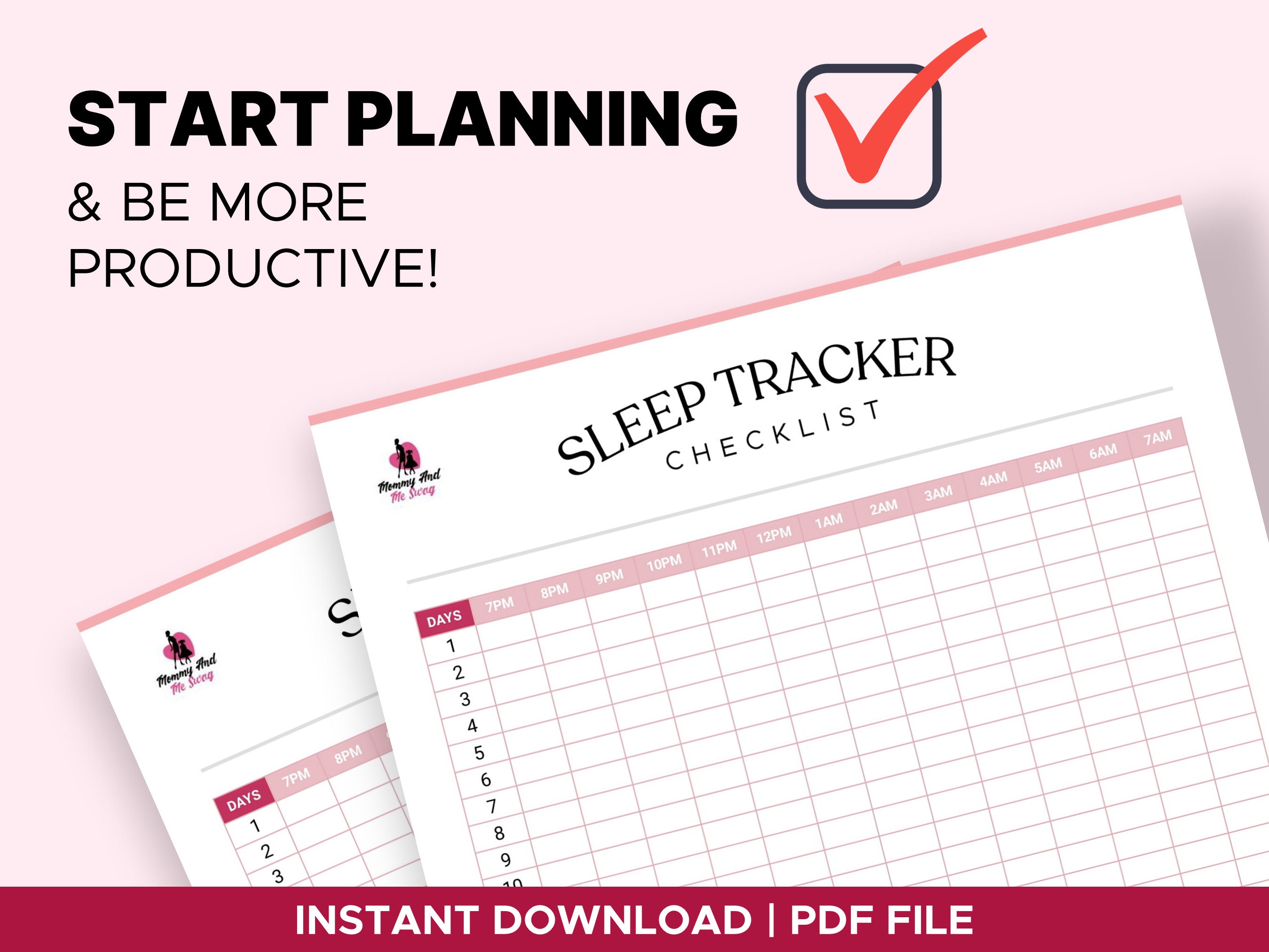 Sleep Tracker Printable, Sleep Log, Sleep Journal, Hours of Sleep Chart ...