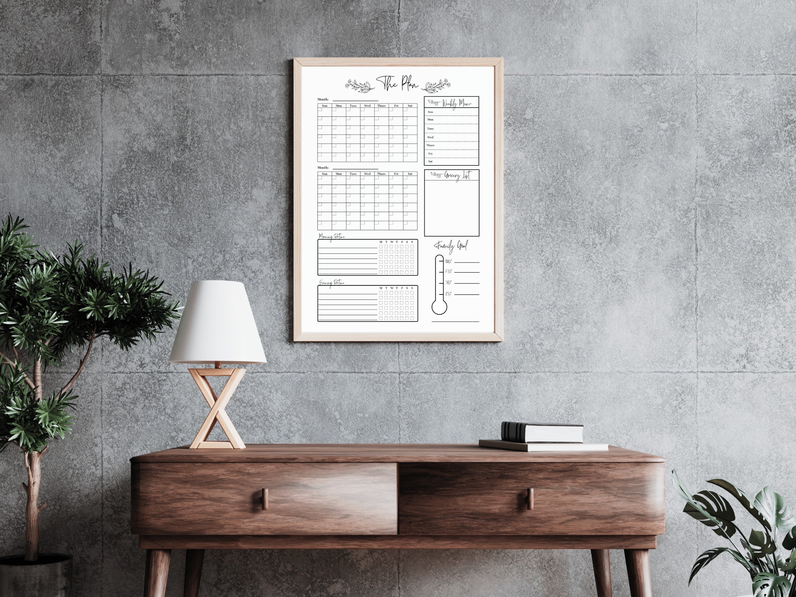 Command Center Printable Minimalist Home Management Family Organizer ...