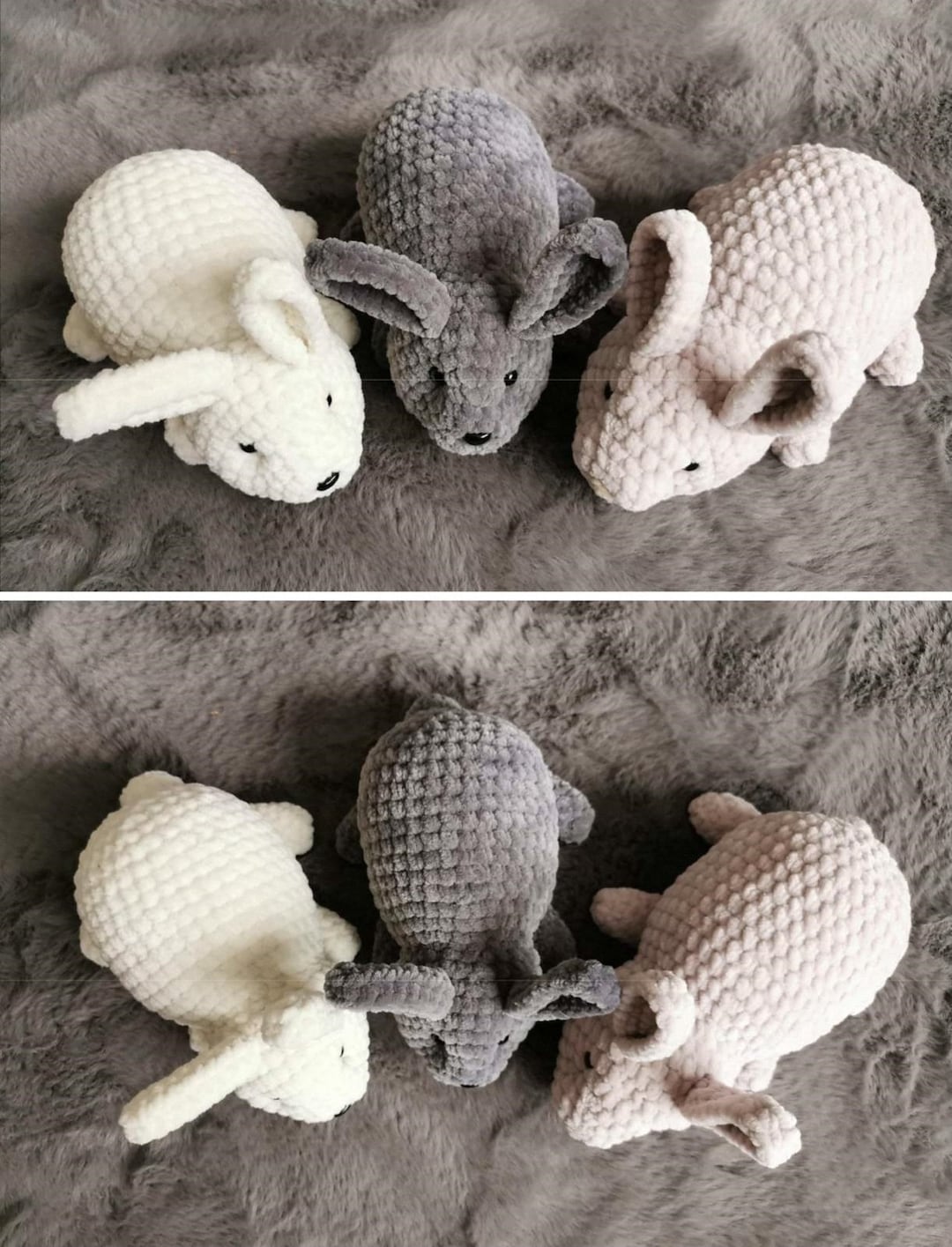 Crochet Pattern Baby Cute Rabbit Crochet Bunny Plush Toy Amigurumi ...
