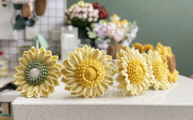 Crochet Pattern Sunflower Crochet Flower Amigurumi Stuff Home - Etsy