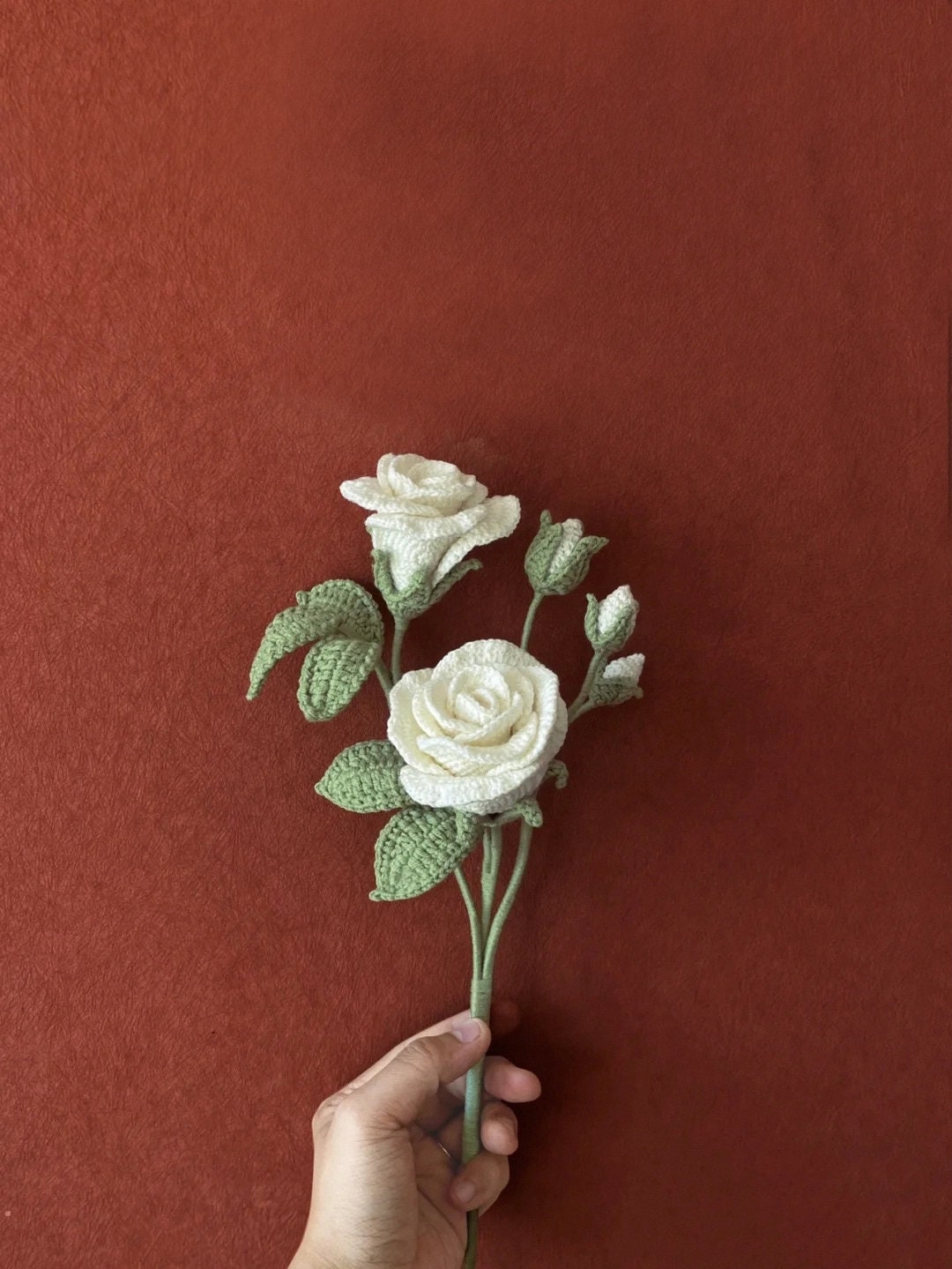 Crochet Pattern White Rose Crochet Flower Amigurumi Stuff Home Decor ...