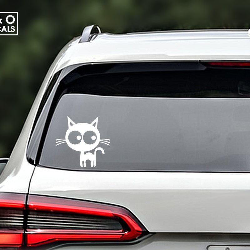 Cat Car Decal - Etsy