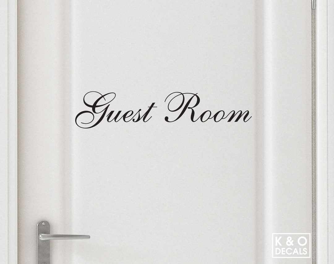 Guest Room Door Decal, Guest Room Vinyl, Guest Room Door Sticker, Guest ...