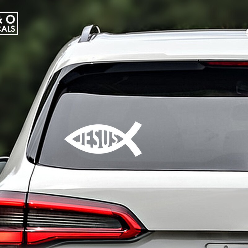Christian Fish Car Decal - Etsy