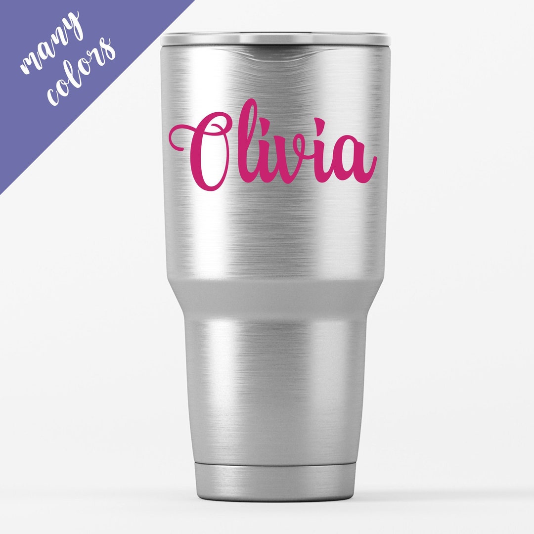 Name Decal, Custom Tumbler Name Decal, Vinyl Name Stickers for Water ...