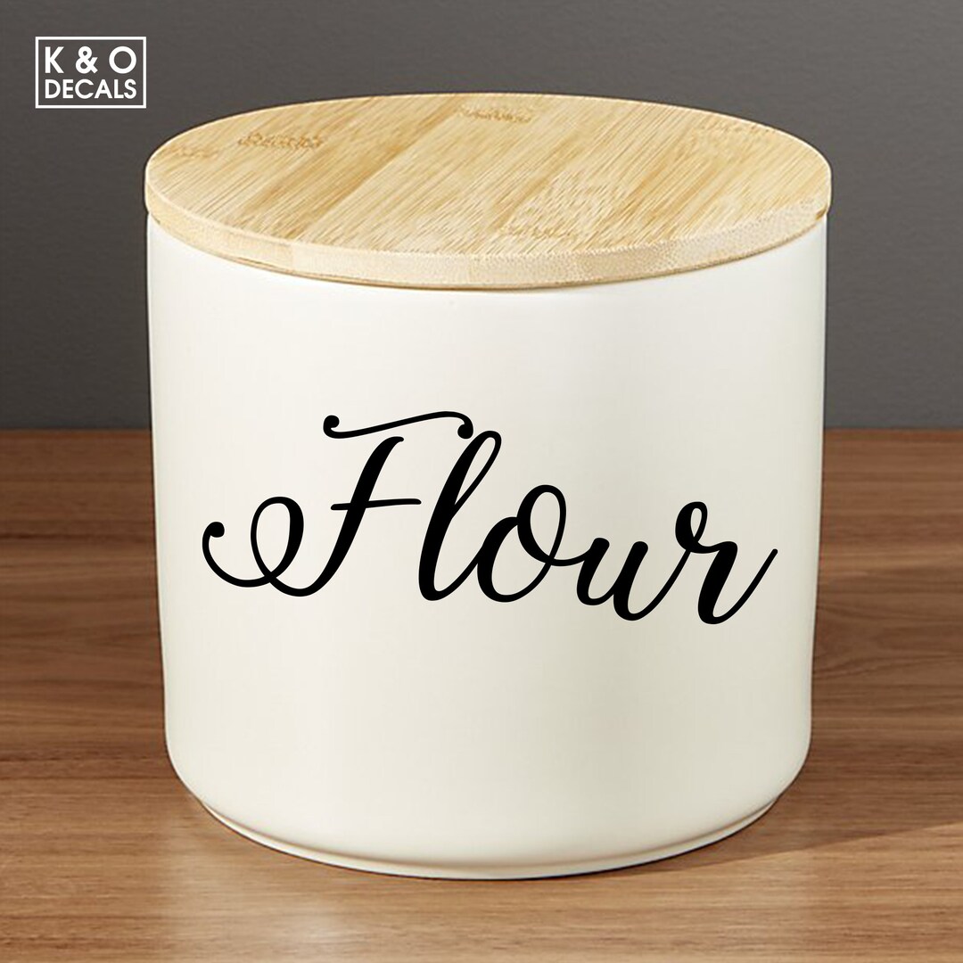 Flour Decal Vinyl, Flour Sticker, Flour Decal, Home Decor, Flour ...