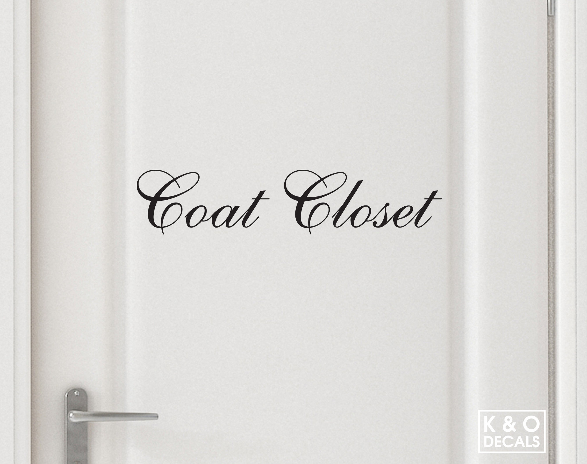 Coat Closet Door Decal, Vinyl Coat Closet Door Sticker, Coat Closet ...