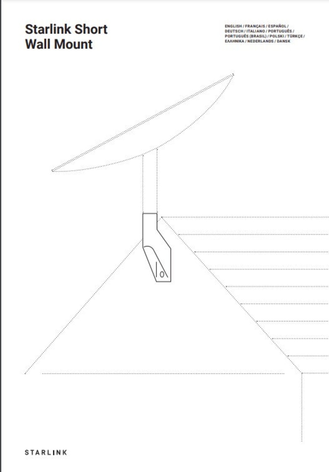 Starlink Short Wall Mount Satellite V2 New for Square Dish NEW Free ...