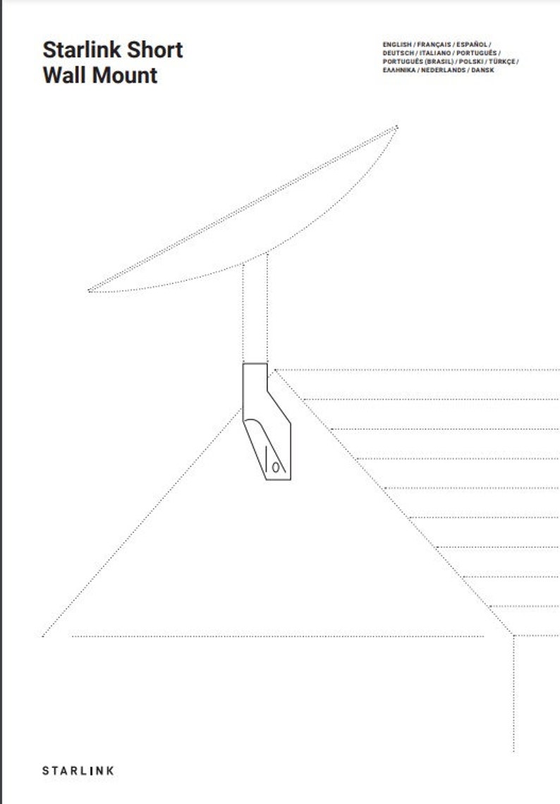 Starlink Short Wall Mount Satellite V2 New for Square Dish NEW Free ...