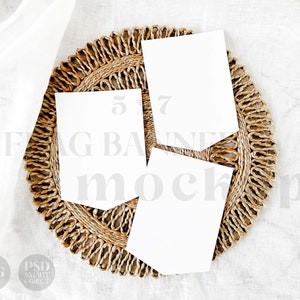 Flag Banner Mockup, 5x7" Bunting Photo Mock Template | Modern Boho ...