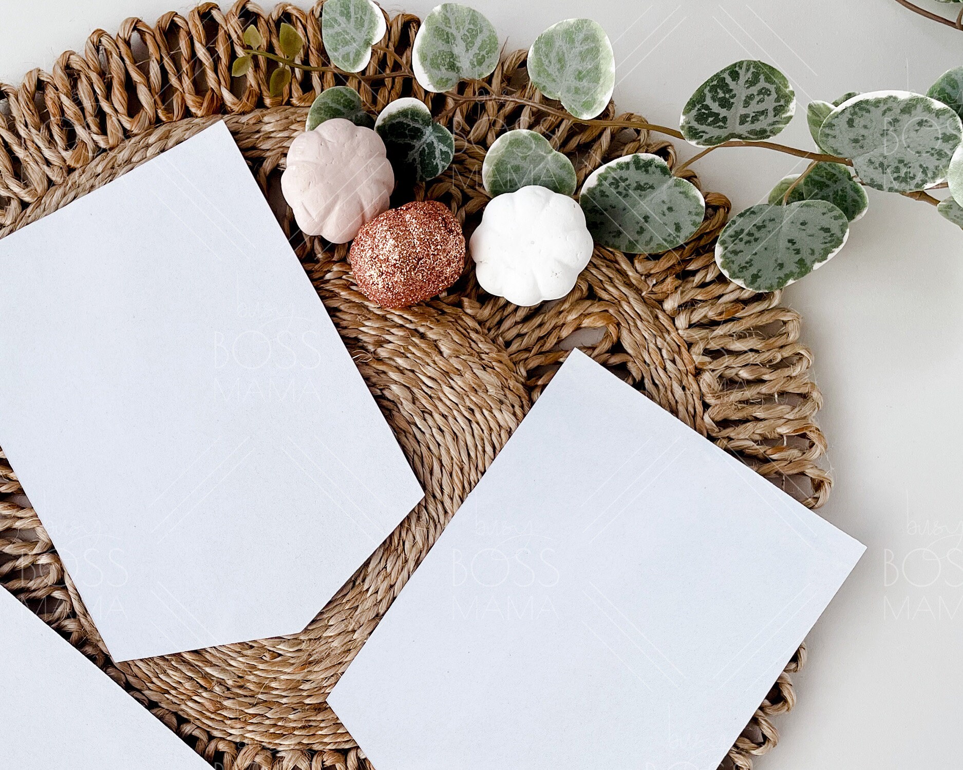 Fall Flag Banner Mockup, 5x7 Bunting Photo Mock Template Modern Boho ...