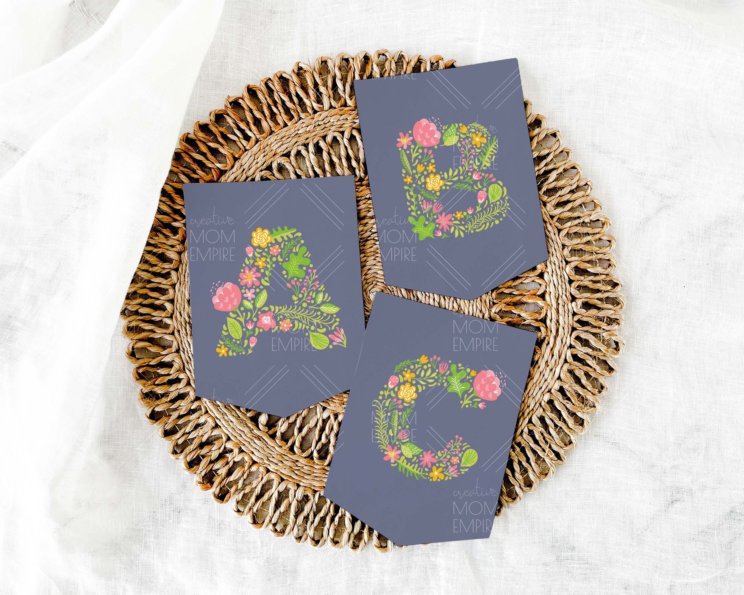 Flag Banner Mockup, 5x7" Bunting Photo Mock Template | Modern Boho ...