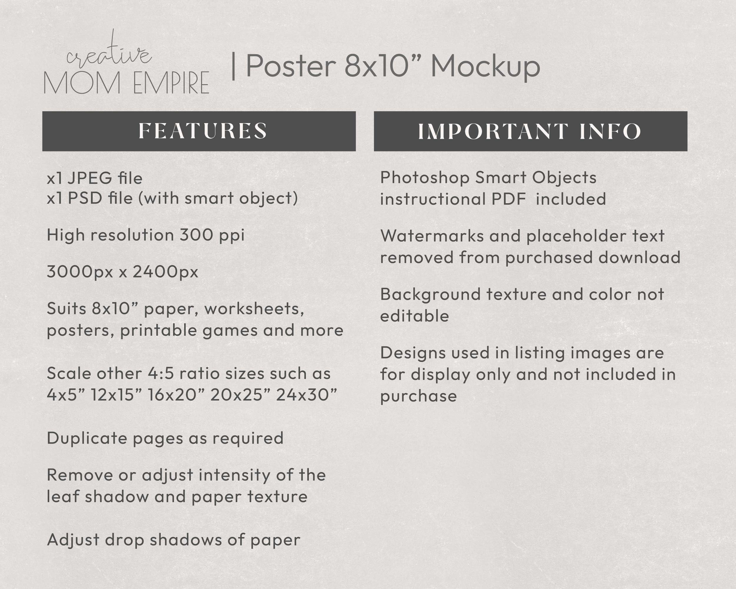 Poster Mockup 8x10 Eight Customizable Pages Photo Mockup Gallery ...