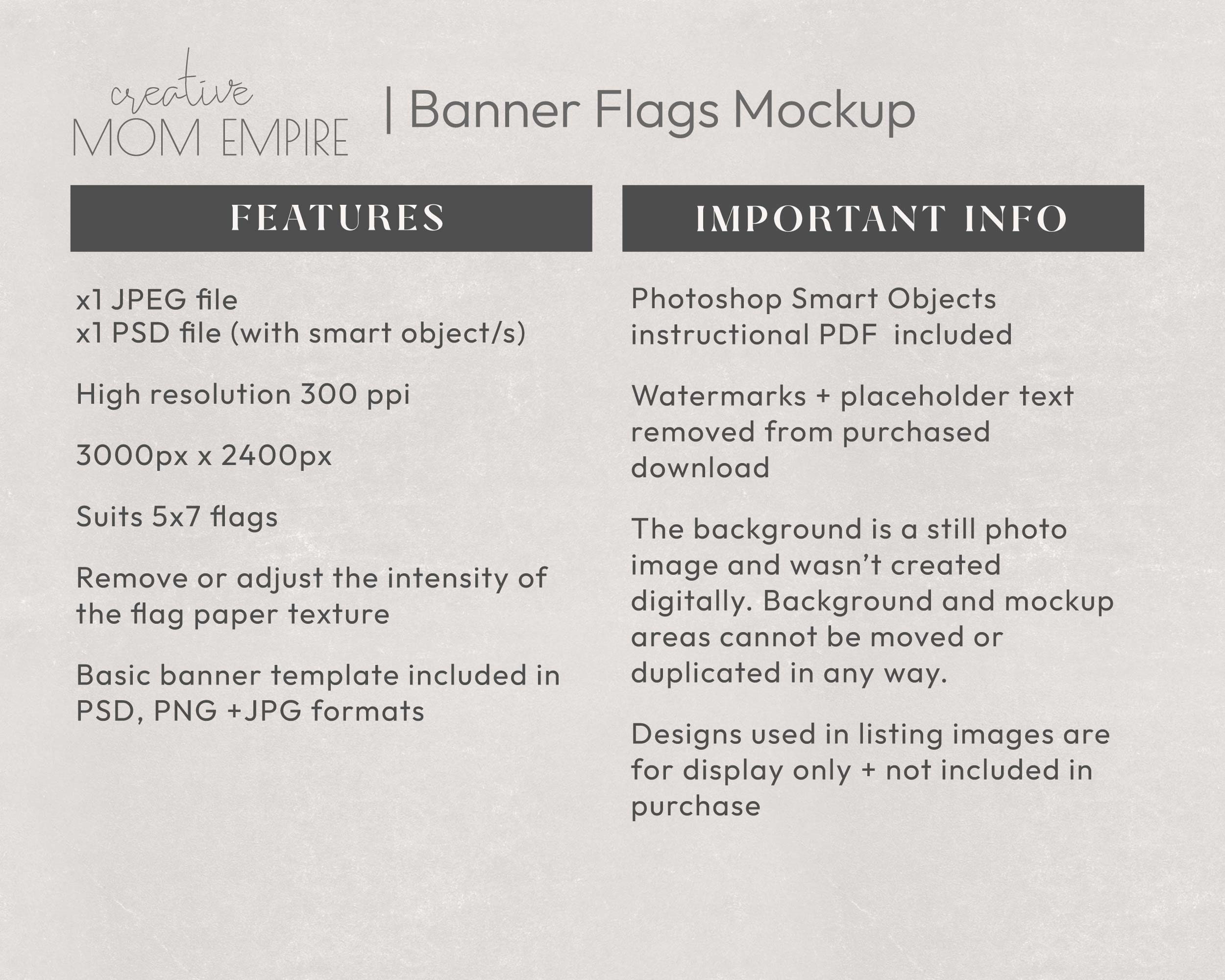 Flag Banner Mockup, 5x7 Bunting Photo Mock Template Modern Boho Minimal ...