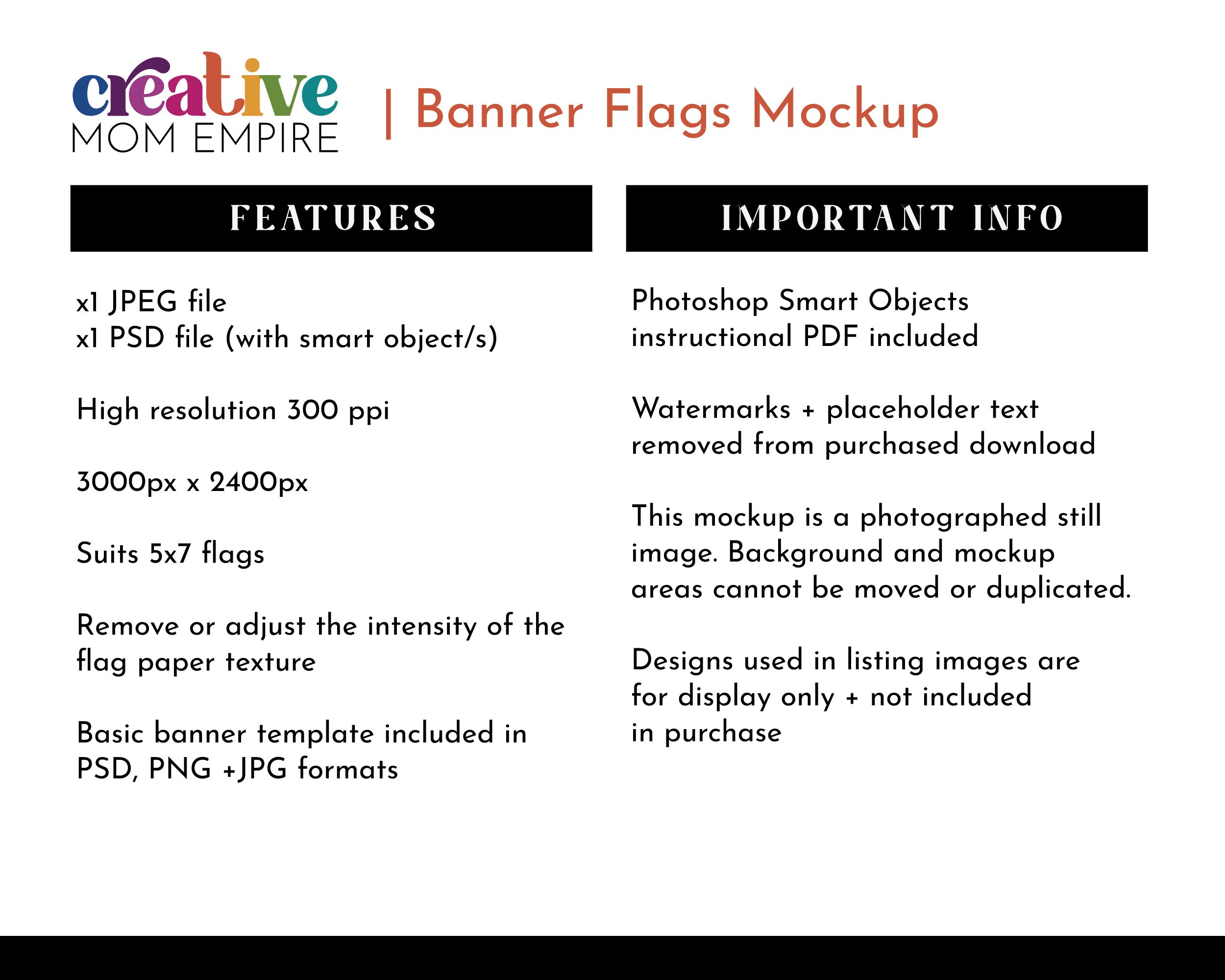 Flag Banner Mockup, 5x7 Bunting Photo Mock Template Modern Boho Minimal ...