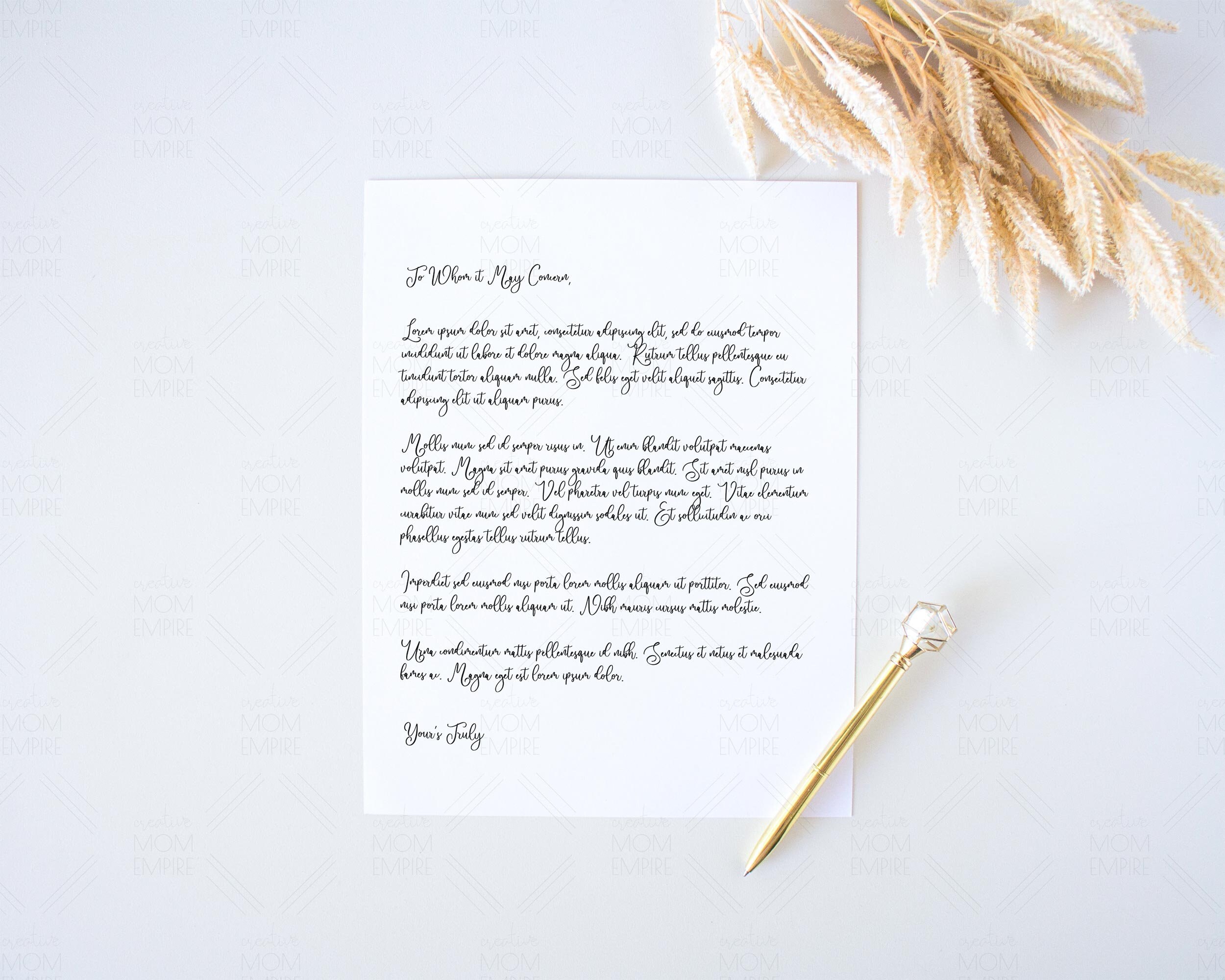 Modern Boho Worksheet Mockup, Paper Mock With Pen 8.5x11 Minimal ...