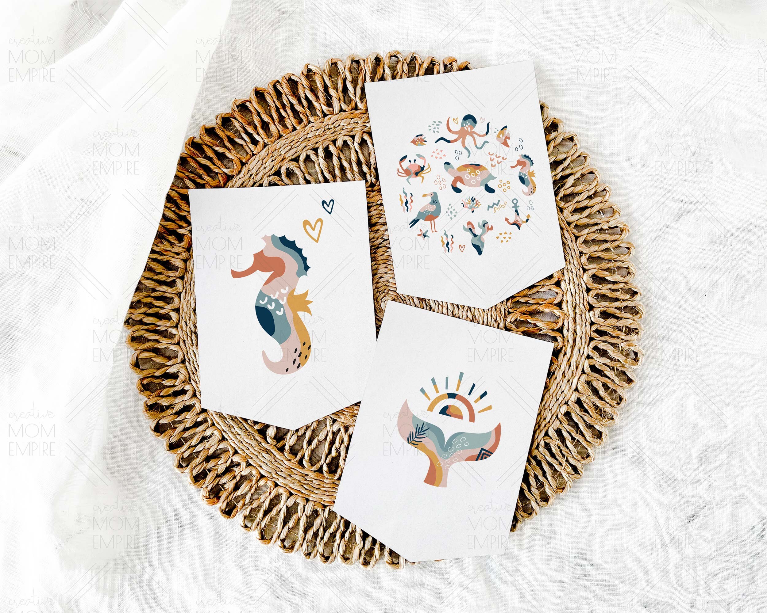 Flag Banner Mockup, 5x7" Bunting Photo Mock Template | Modern Boho ...