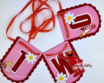 Elmo Birthday Banner - Etsy