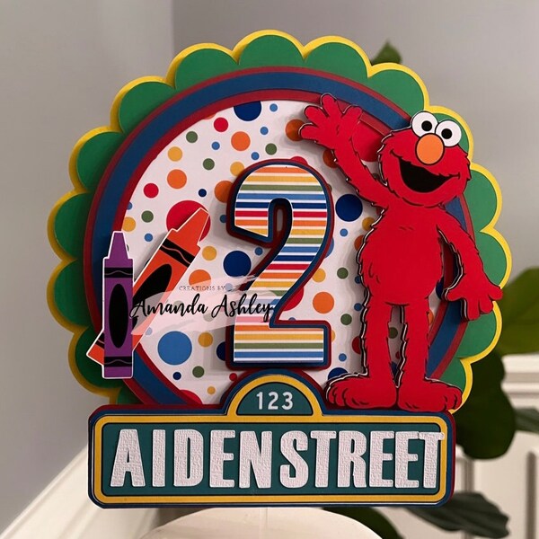Elmo Cake Topper - Etsy