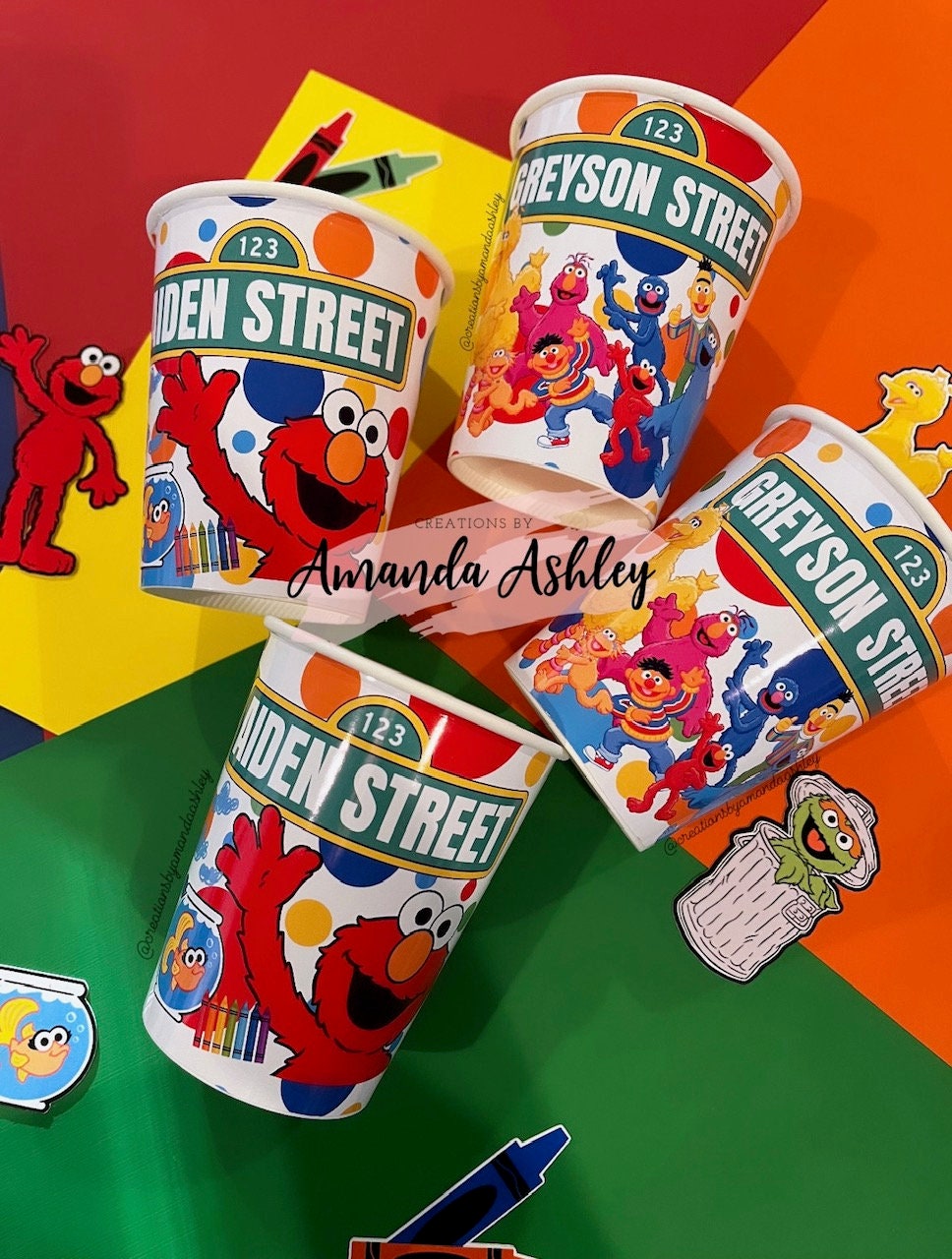 Elmo Party Cups, Sesame Street Cups, Elmo Birthday Party, Elmo Birthday ...