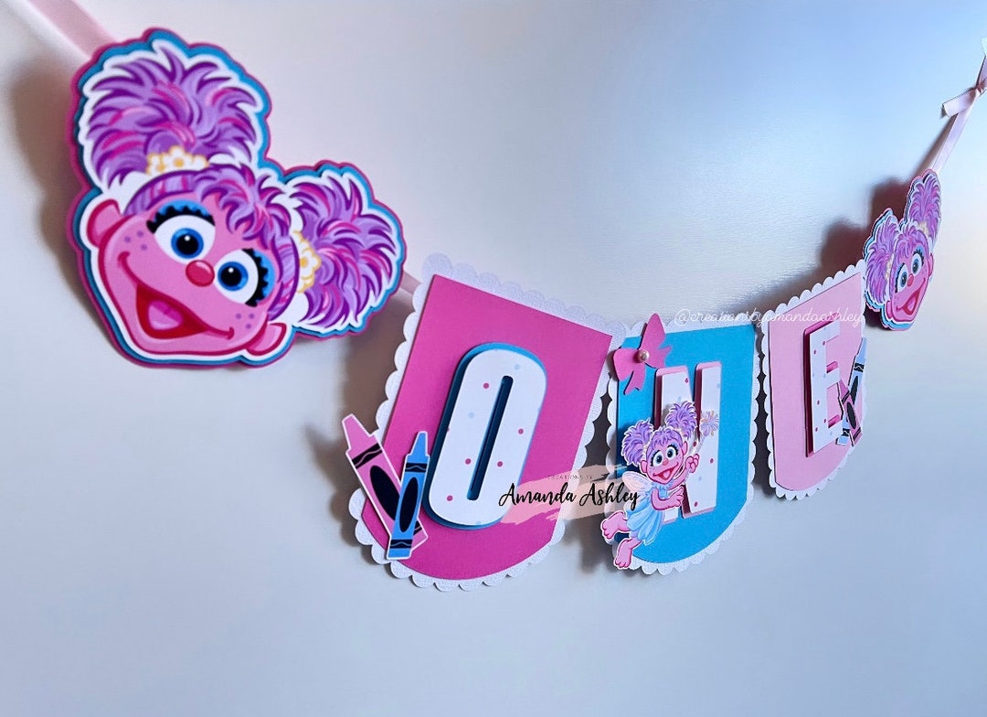 Abby Party Banner, Sesame Street Banner, Abbey Birthday Party, Abbey ...