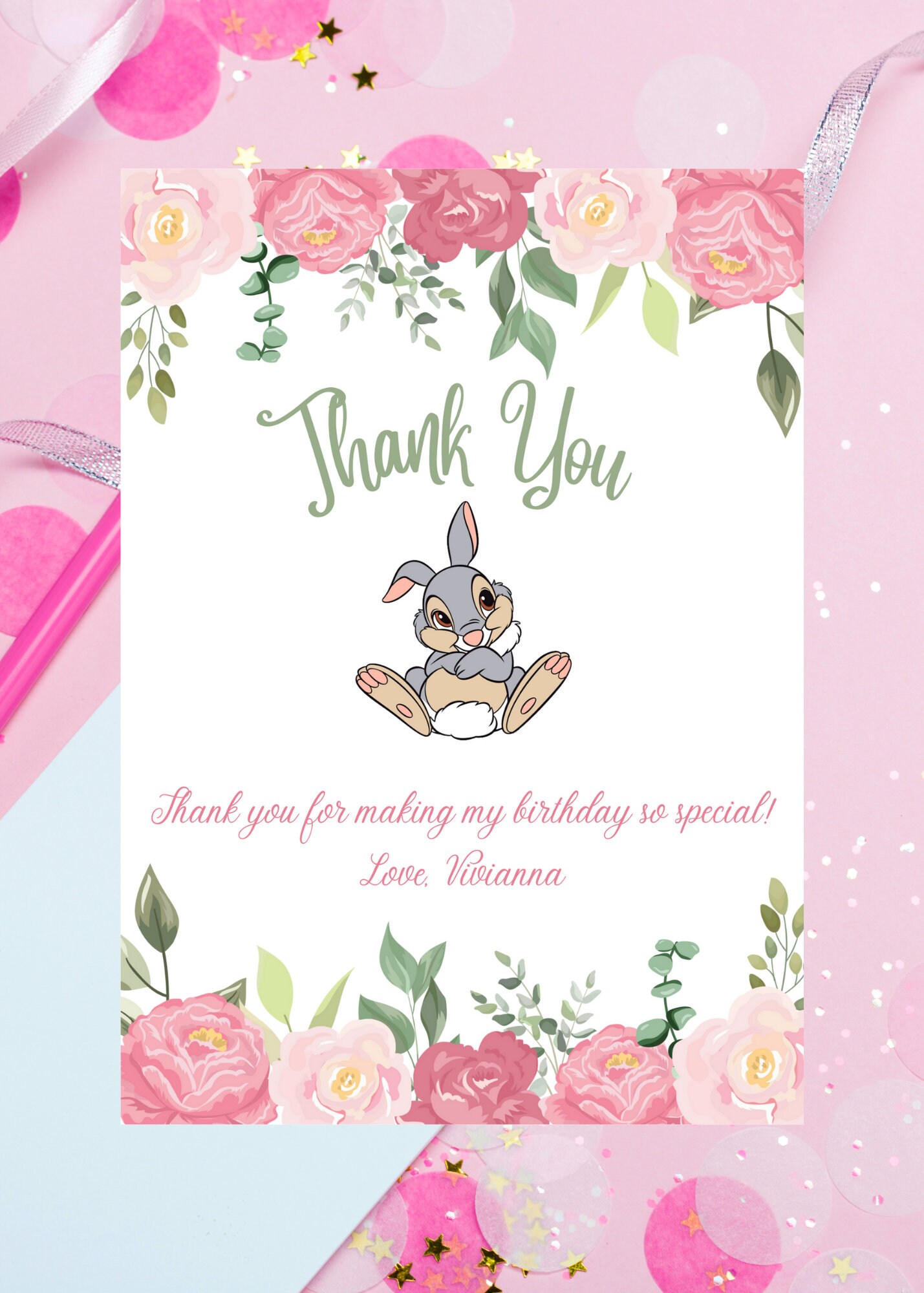 INSTANT DIGITAL DOWNLOAD Digital Thumper Thank You Card - Etsy