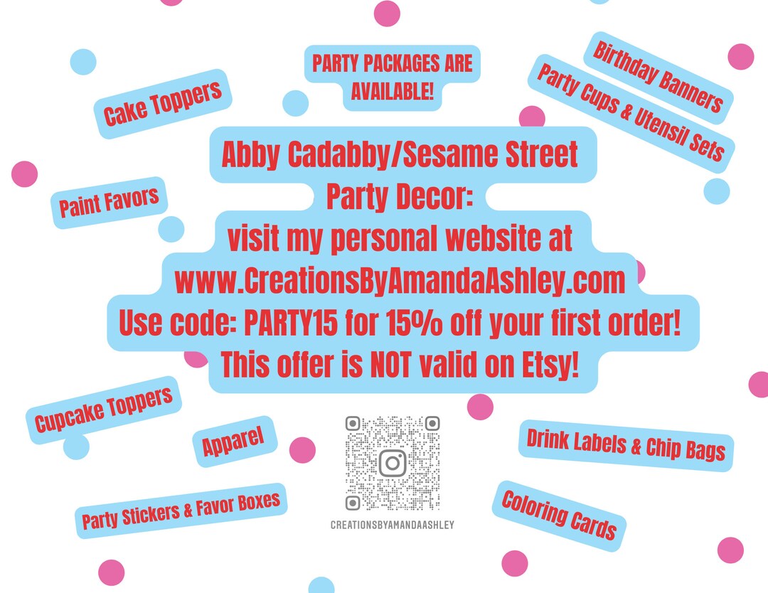 Abby Party Banner, Sesame Street Banner, Abbey Birthday Party, Abbey ...