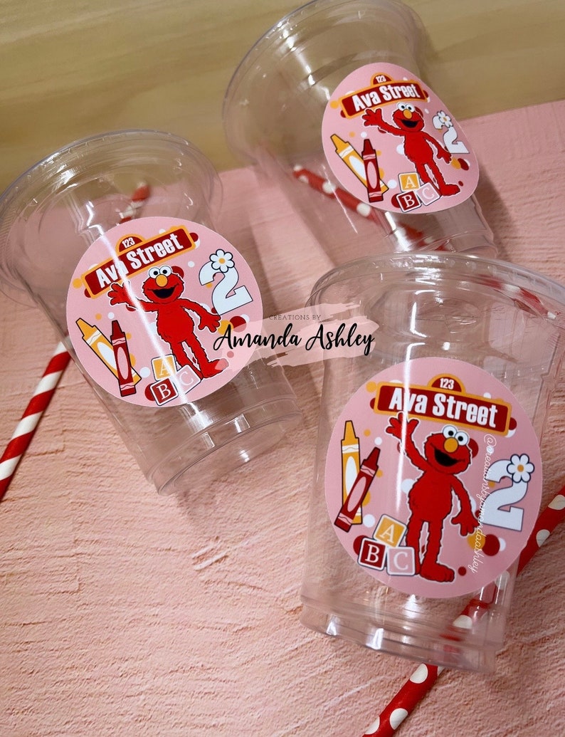 Elmo Party Cups, Sesame Street Cups, Elmo Birthday Party, Elmo Birthday ...