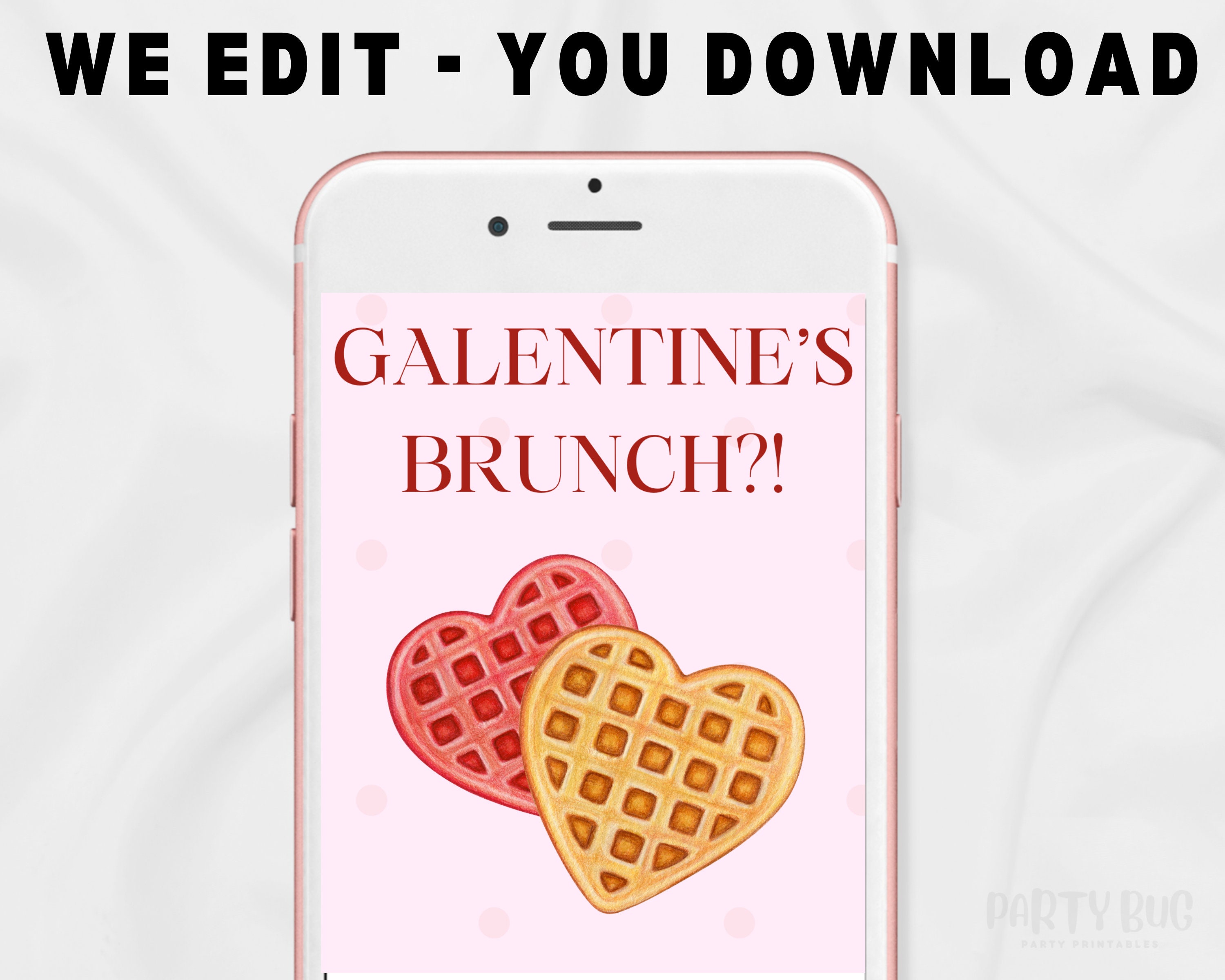 Galentine's Day Brunch Evite, Girls Day Brunch Invitation, Heart ...