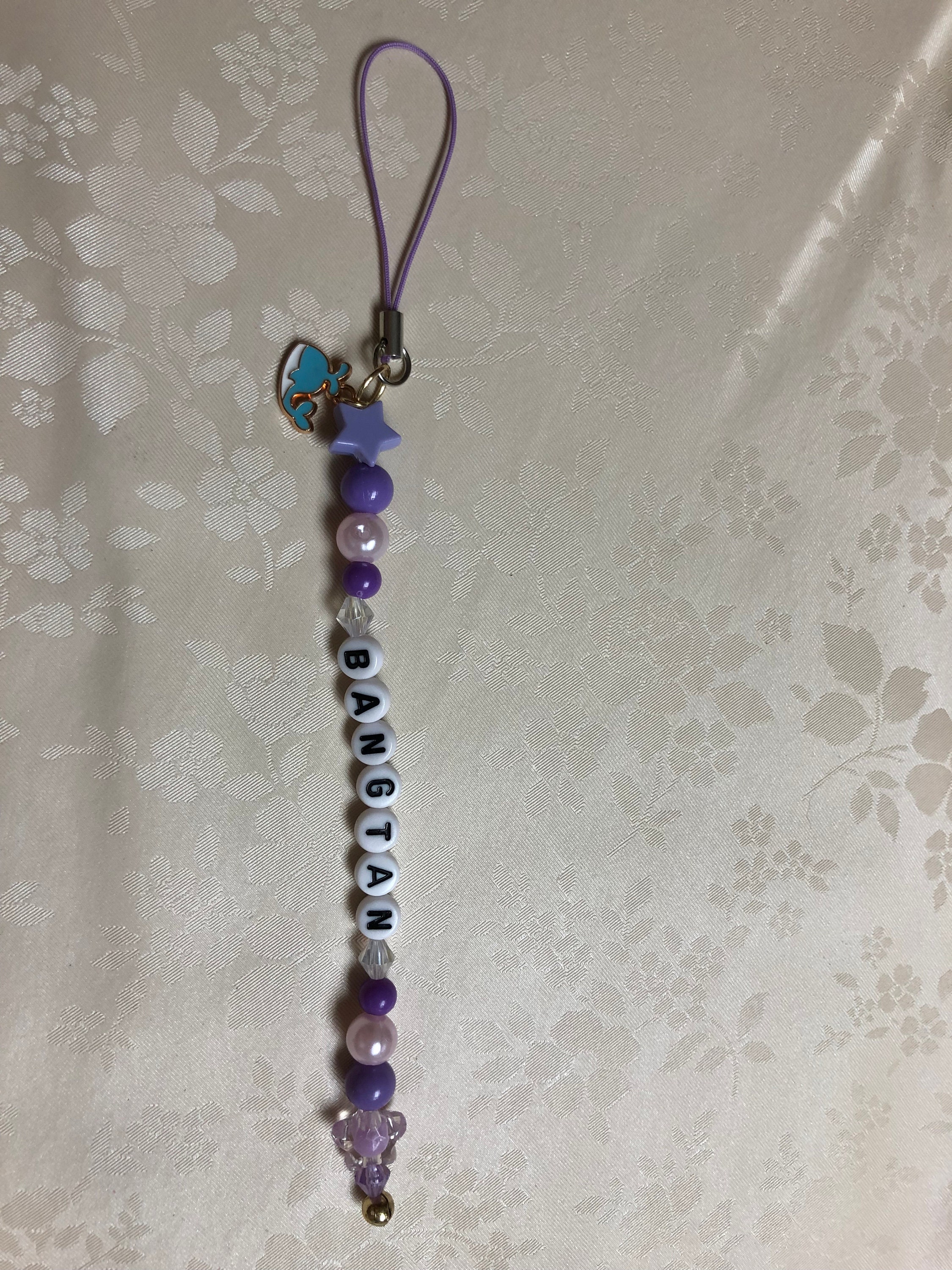 Single Strand BTS Bias Beaded Keychain Phone Charm - Etsy