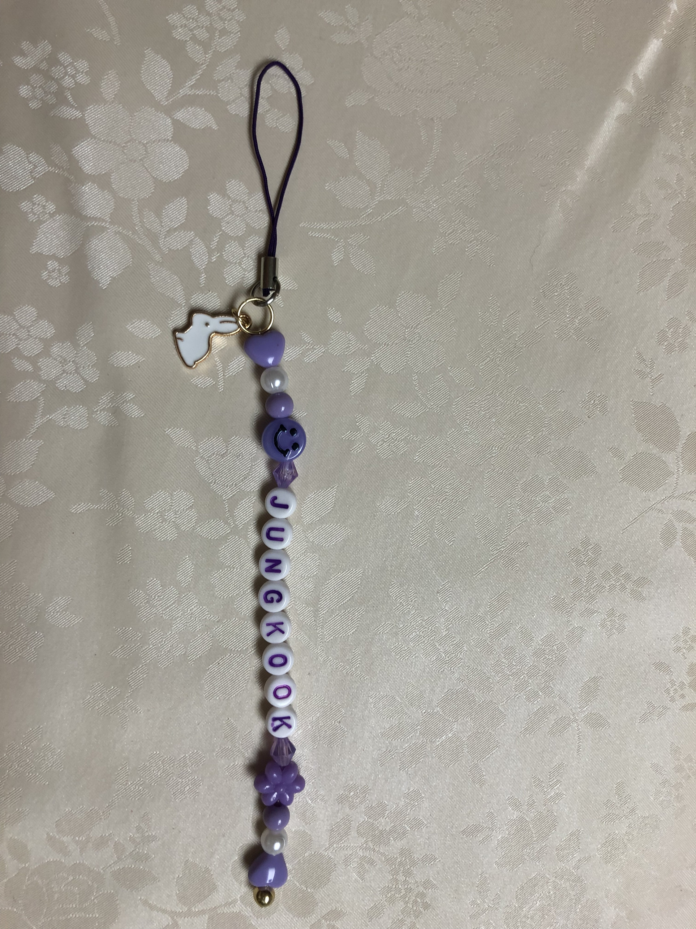 Single Strand BTS Bias Beaded Keychain Phone Charm - Etsy