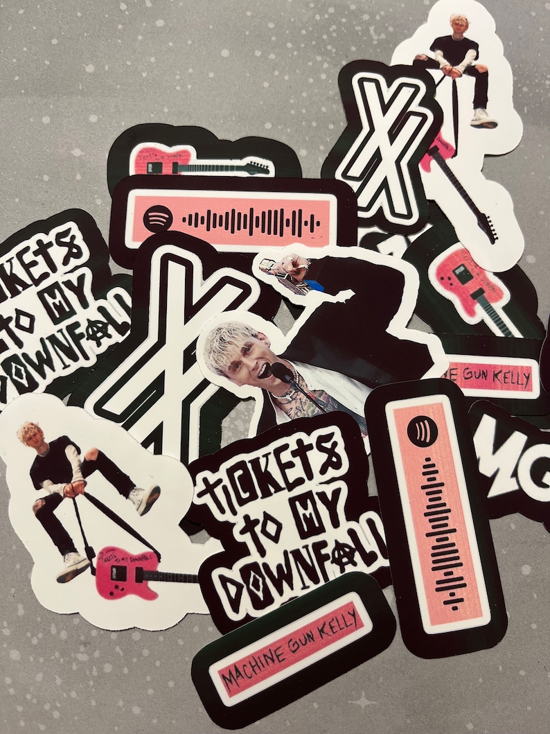 Machine Gun Kelly Sticker Pack Fan Art Tickets to My Downfall - Etsy