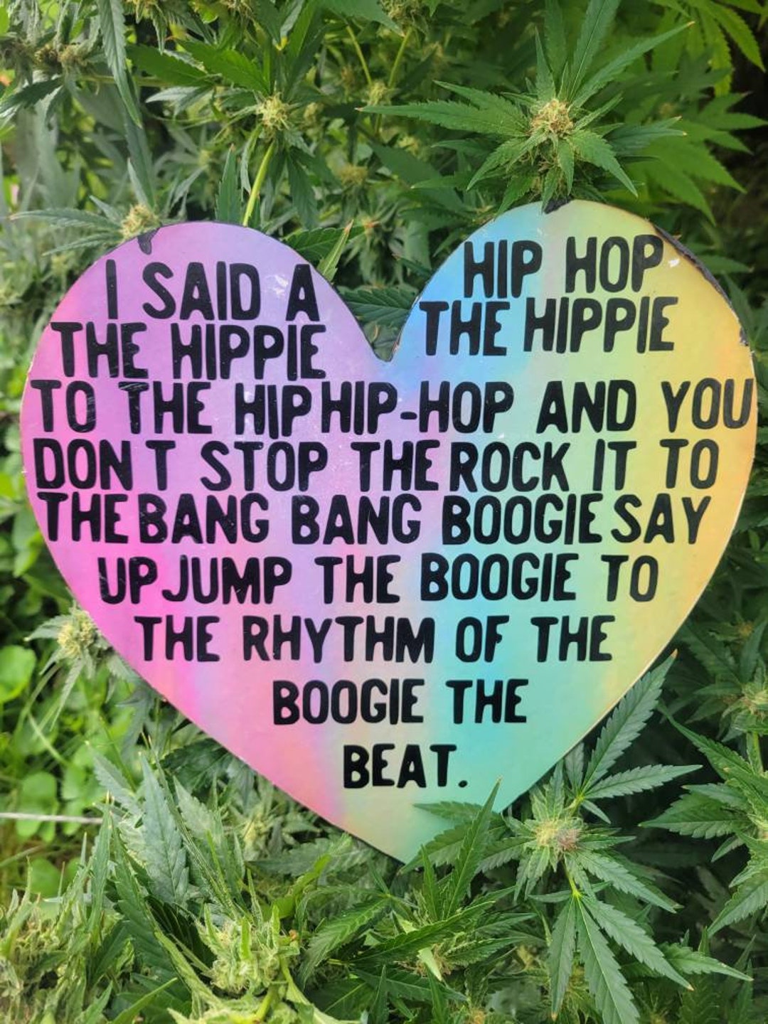 Rappers Delight Rainbow Heart Wall Decoration. - Etsy